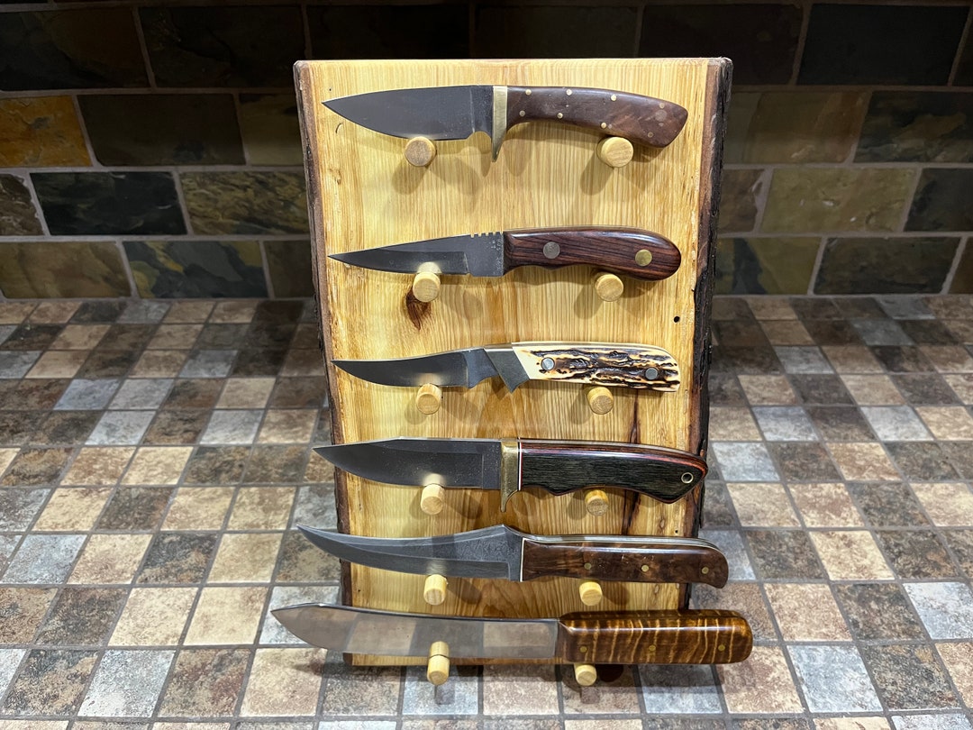 Knife Display Rustic,unique Knife Display, Wood Knife Display, Rustic ...