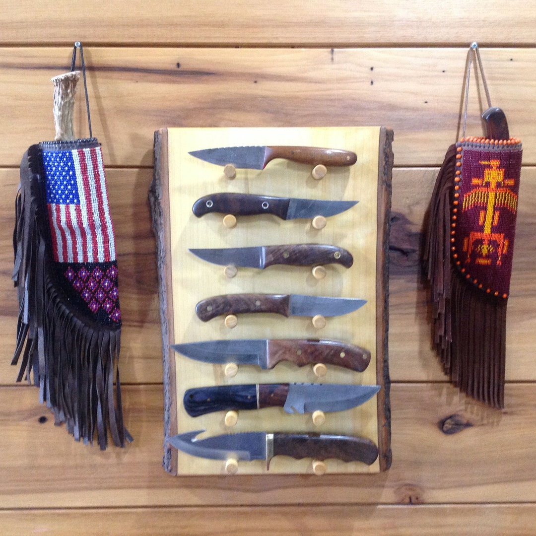 Knife Display Rusticwood Knife Holder Knife Display - Etsy