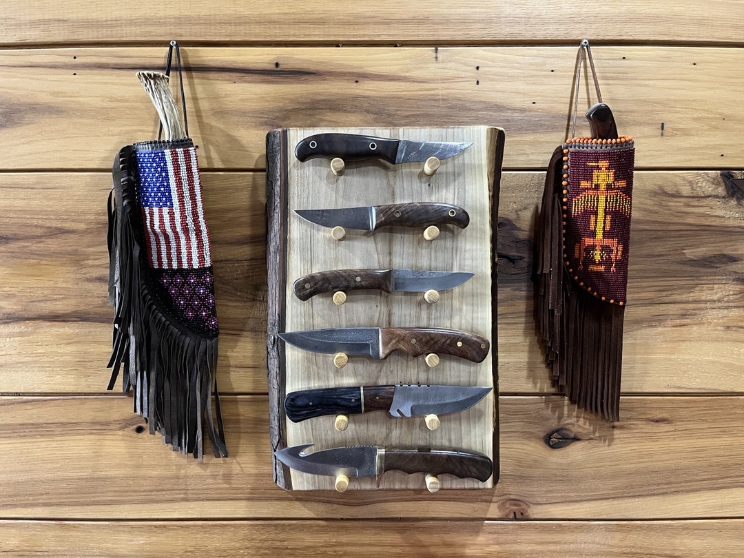 Knife Display Rustic,wood Knife Holder, Knife Display Handmade, Unique ...