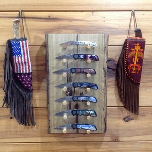 Knife Display Rustic,unique Knife Display, Wood Knife Display, Rustic ...