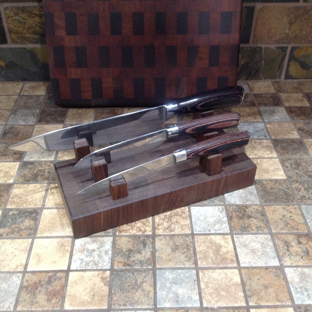 Knife Display,butcher Block Knife Display,wood Knife Holder,kitchen ...