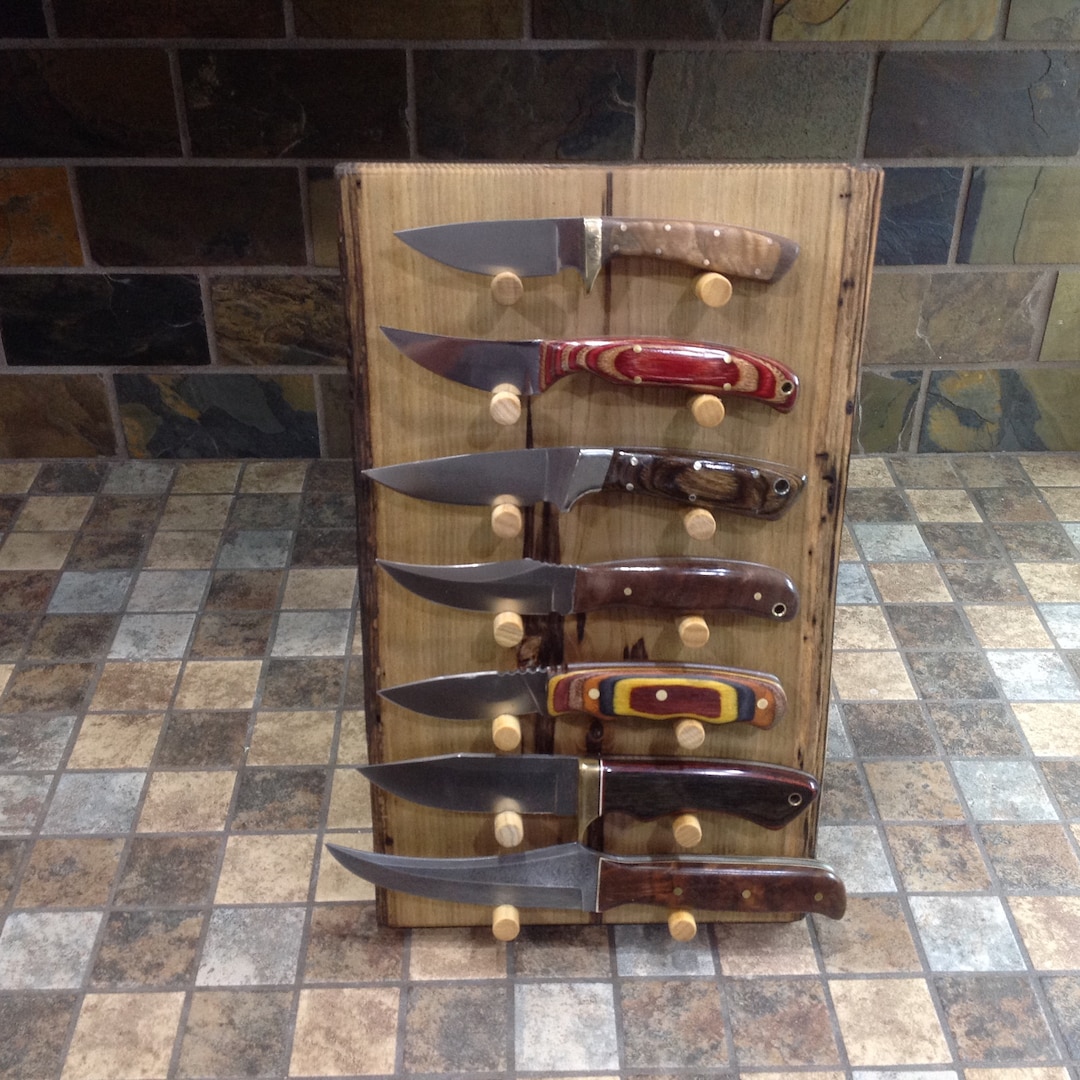 Knife Display Rustic,unique Knife Display, Wood Knife Display, Rustic ...