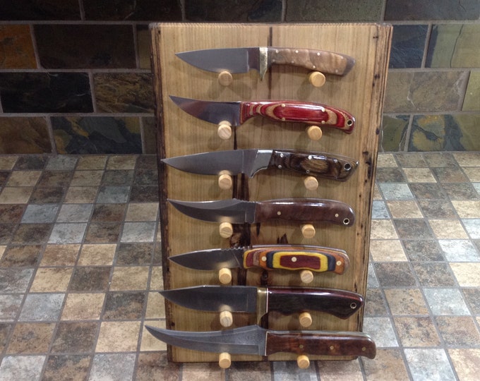 Knife Display Rustic,unique Knife Display, Wood Knife Display, Rustic Knife Display, Pocket ...