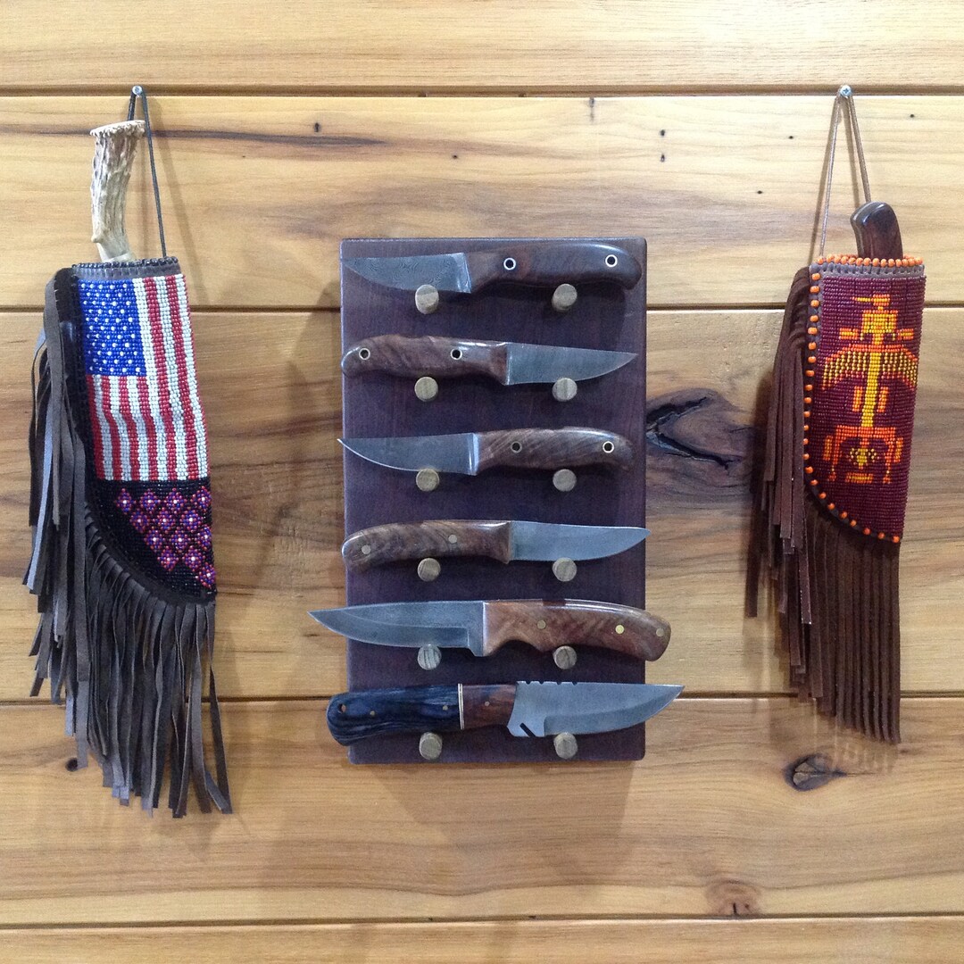 Knife Display Wood,knife Holder,knife Display Handmade,pocket Knife ...