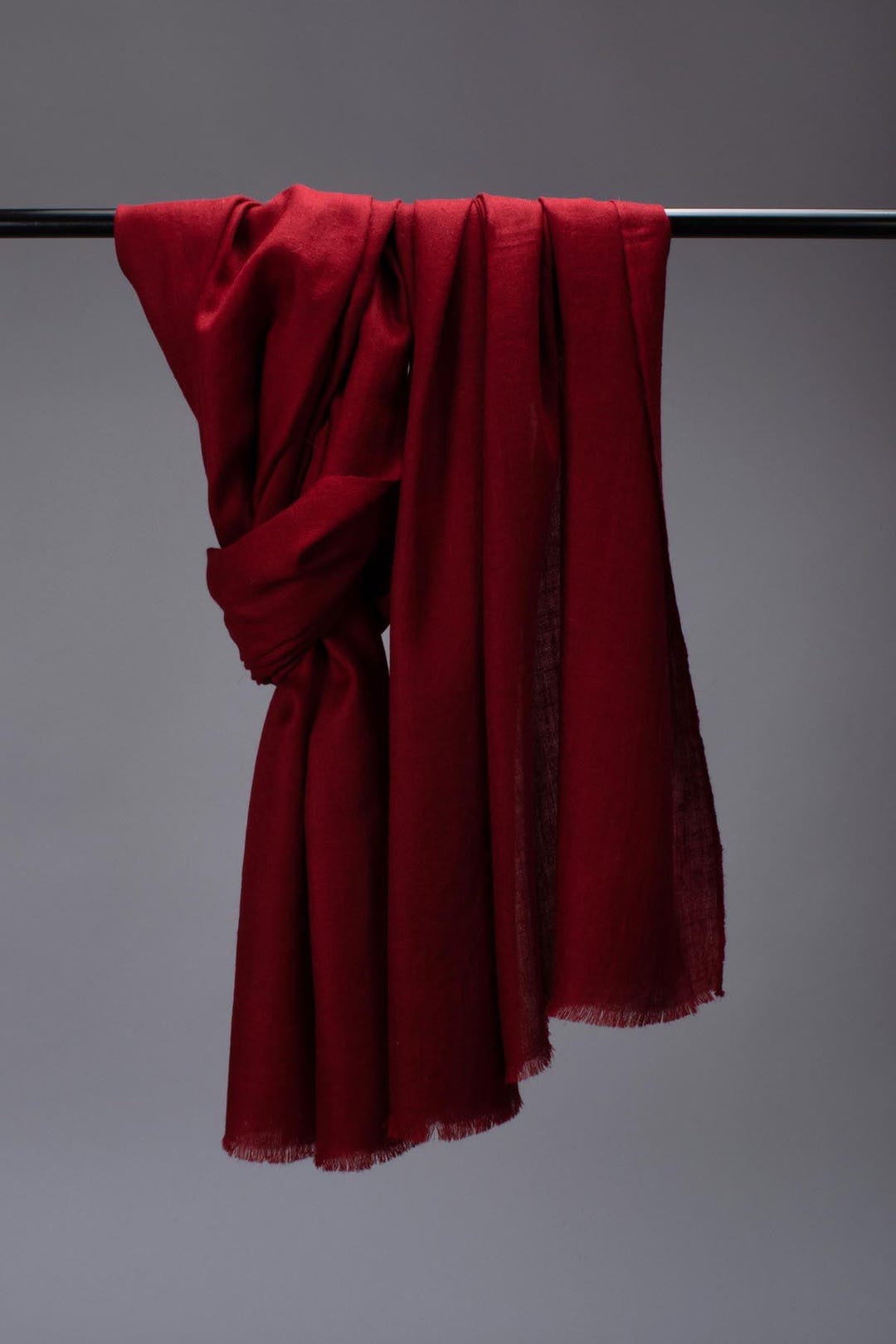 Burgundy Handspun Pashmina Solid Color Shawl, A Perfect Wrap for ...