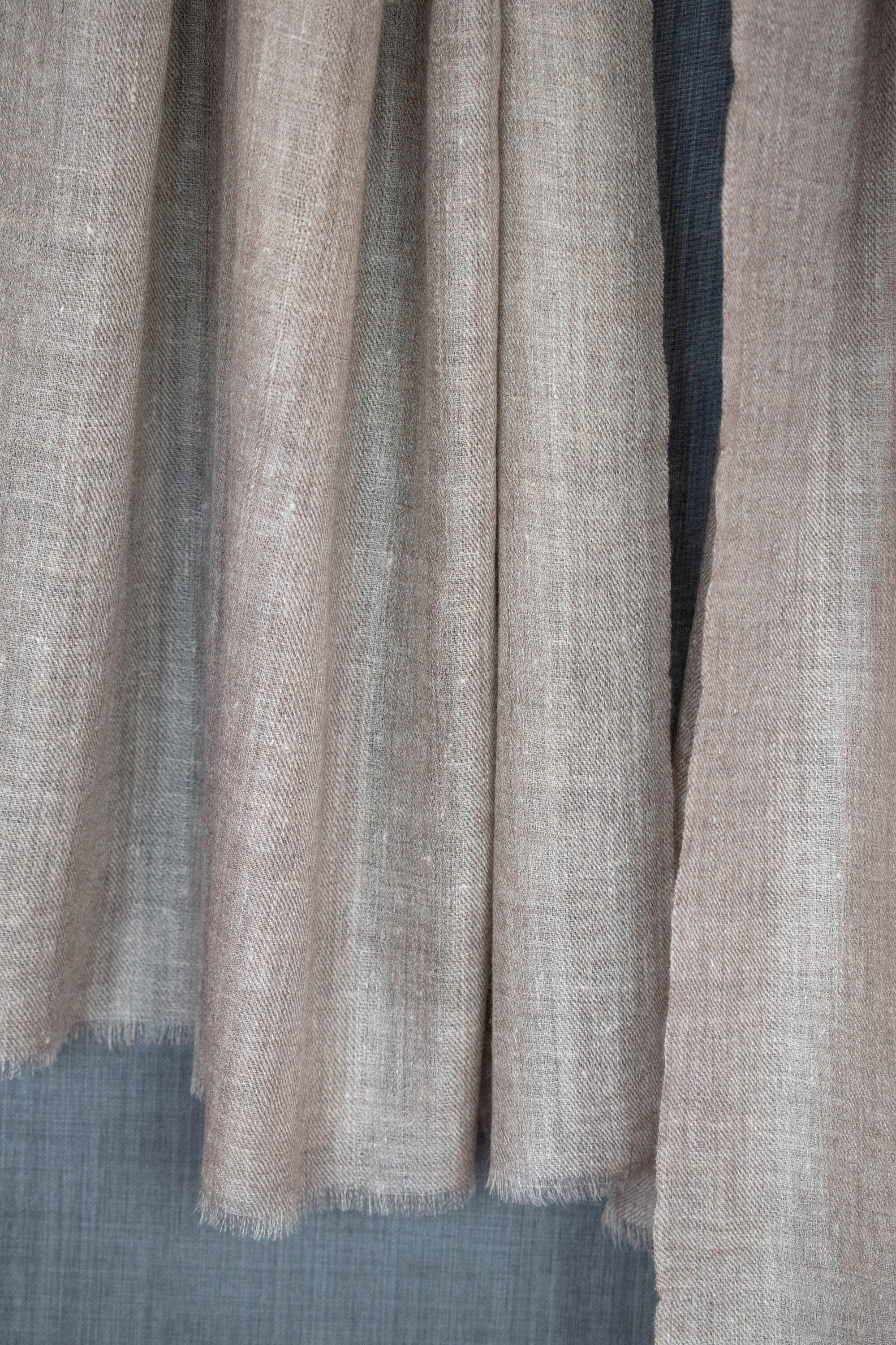 Natural Beige Pure Pashmina/cashmere Scarf/shawl, Handwoven on Hand ...