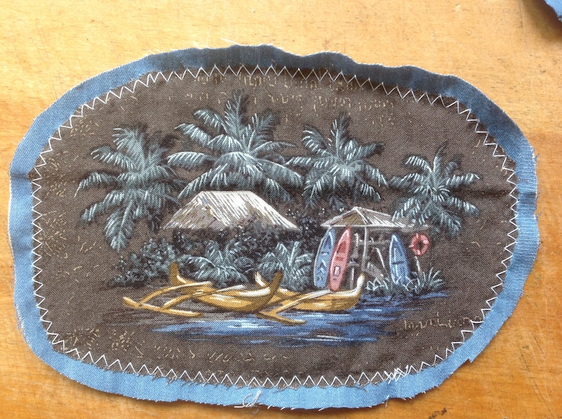 4 Hawaiian Island Beach Vacation Theme Patches for Sew-on Projects ...