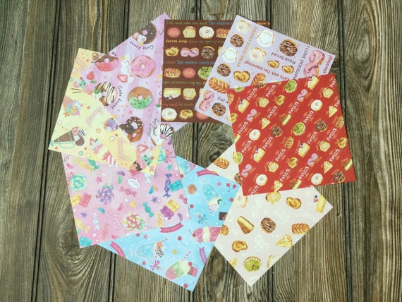Japanese Origami Paper 8 Patterns Desserts Sweets Candy - Etsy