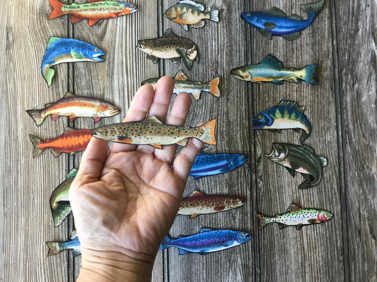 18 Fish Iron-on Cotton Fabric Appliques for DIY Projects - Etsy