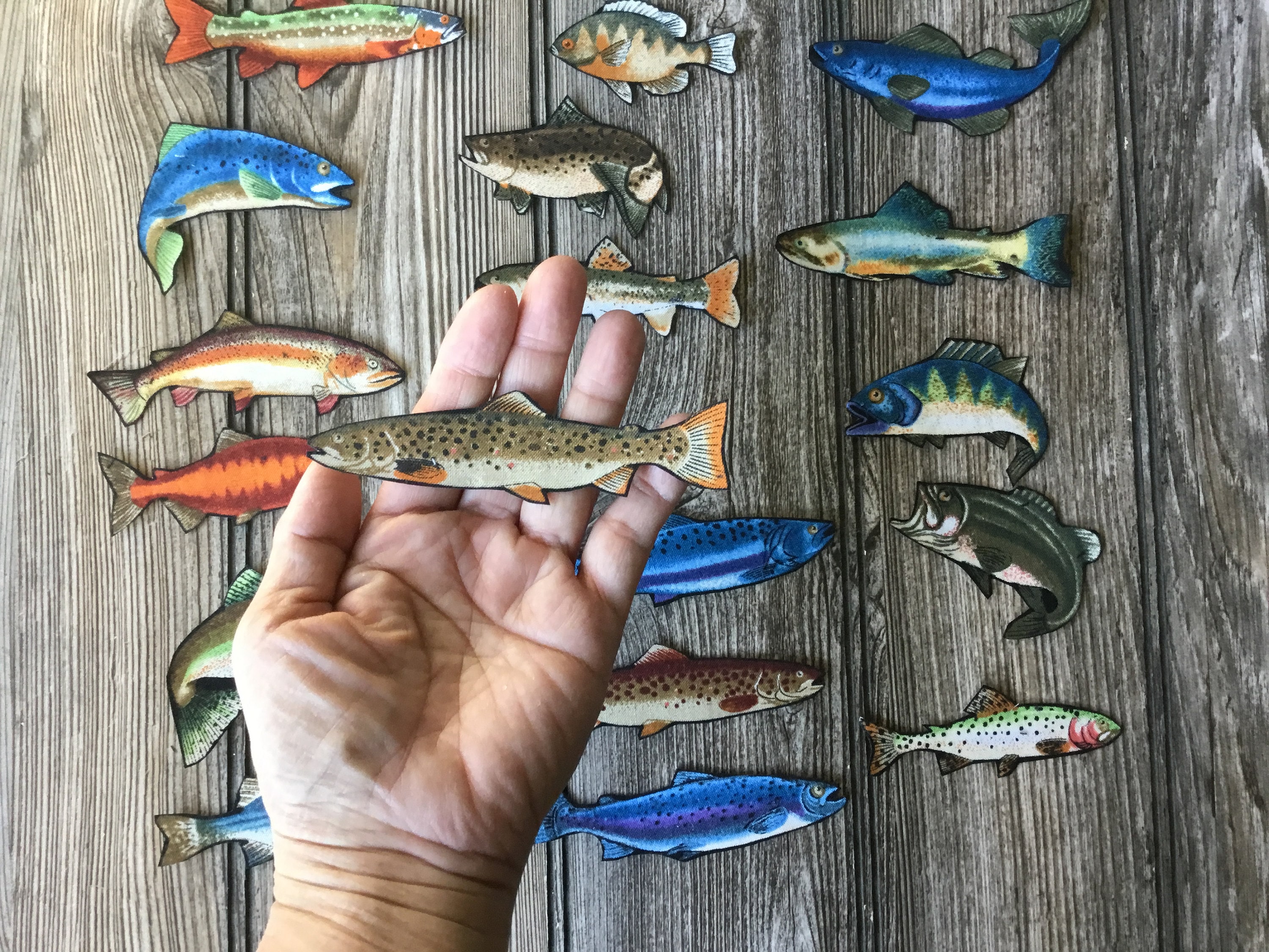 18 Fish Iron-on Cotton Fabric Appliques for DIY Projects - Etsy