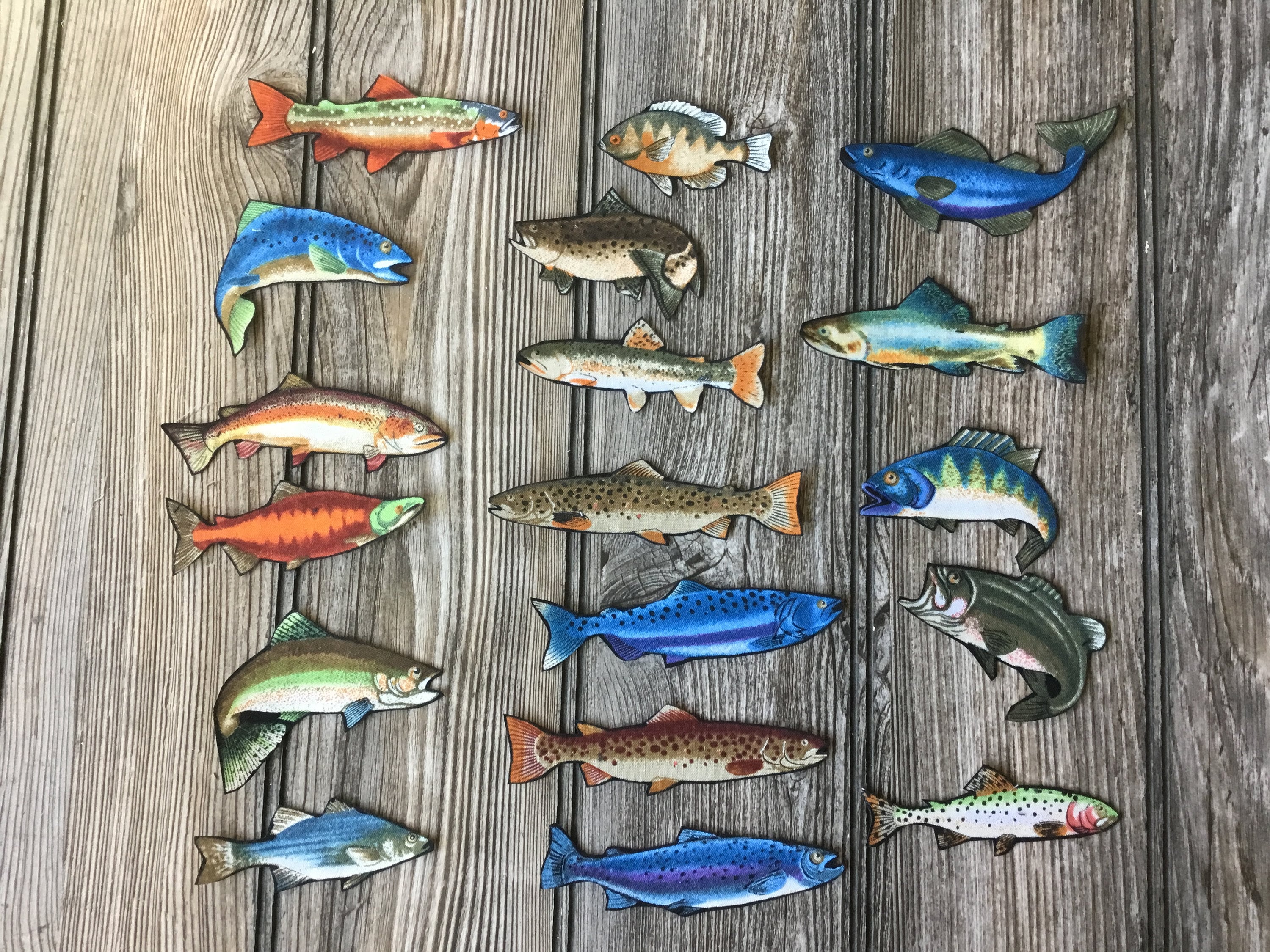 18 Fish Iron-on Cotton Fabric Appliques for DIY Projects - Etsy
