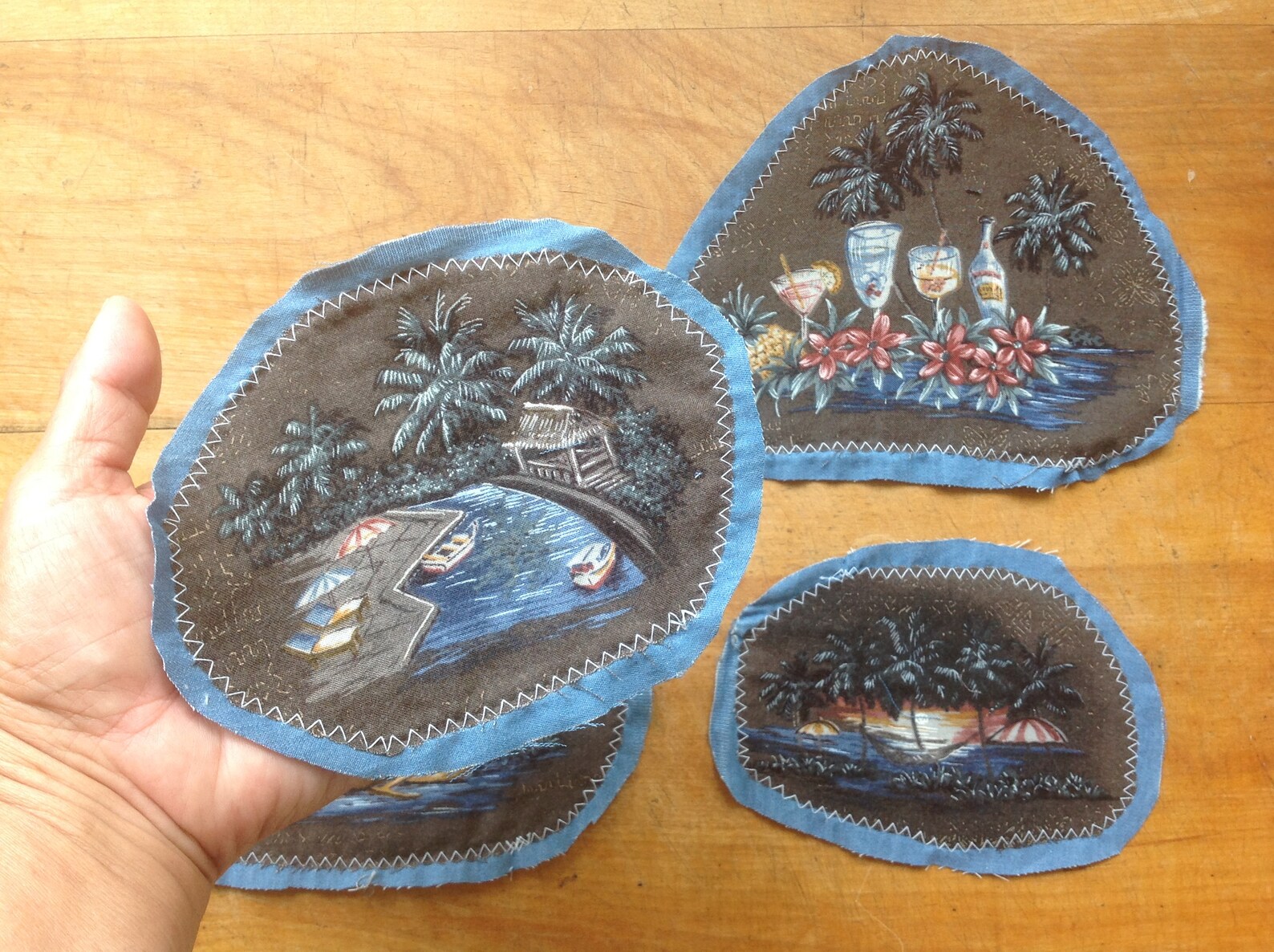 4 Hawaiian Island Beach Vacation Theme Patches for Sew-on - Etsy