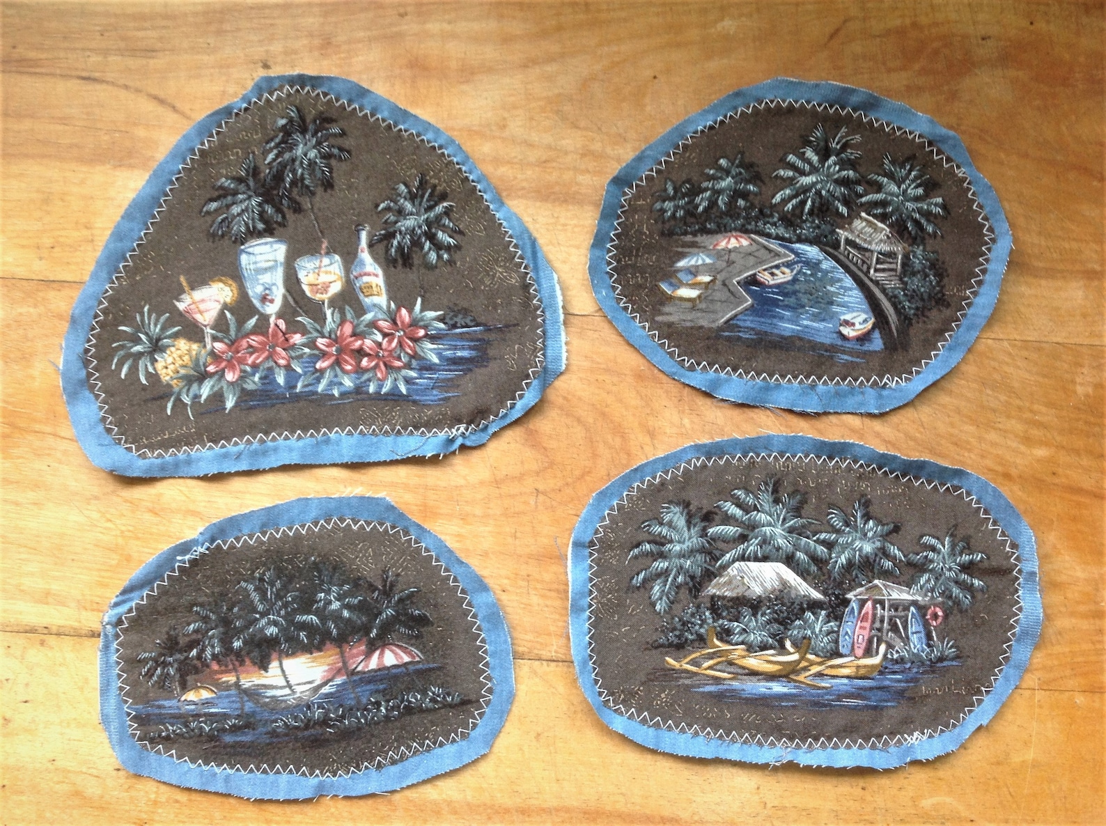 4 Hawaiian Island Beach Vacation Theme Patches for Sew-on - Etsy