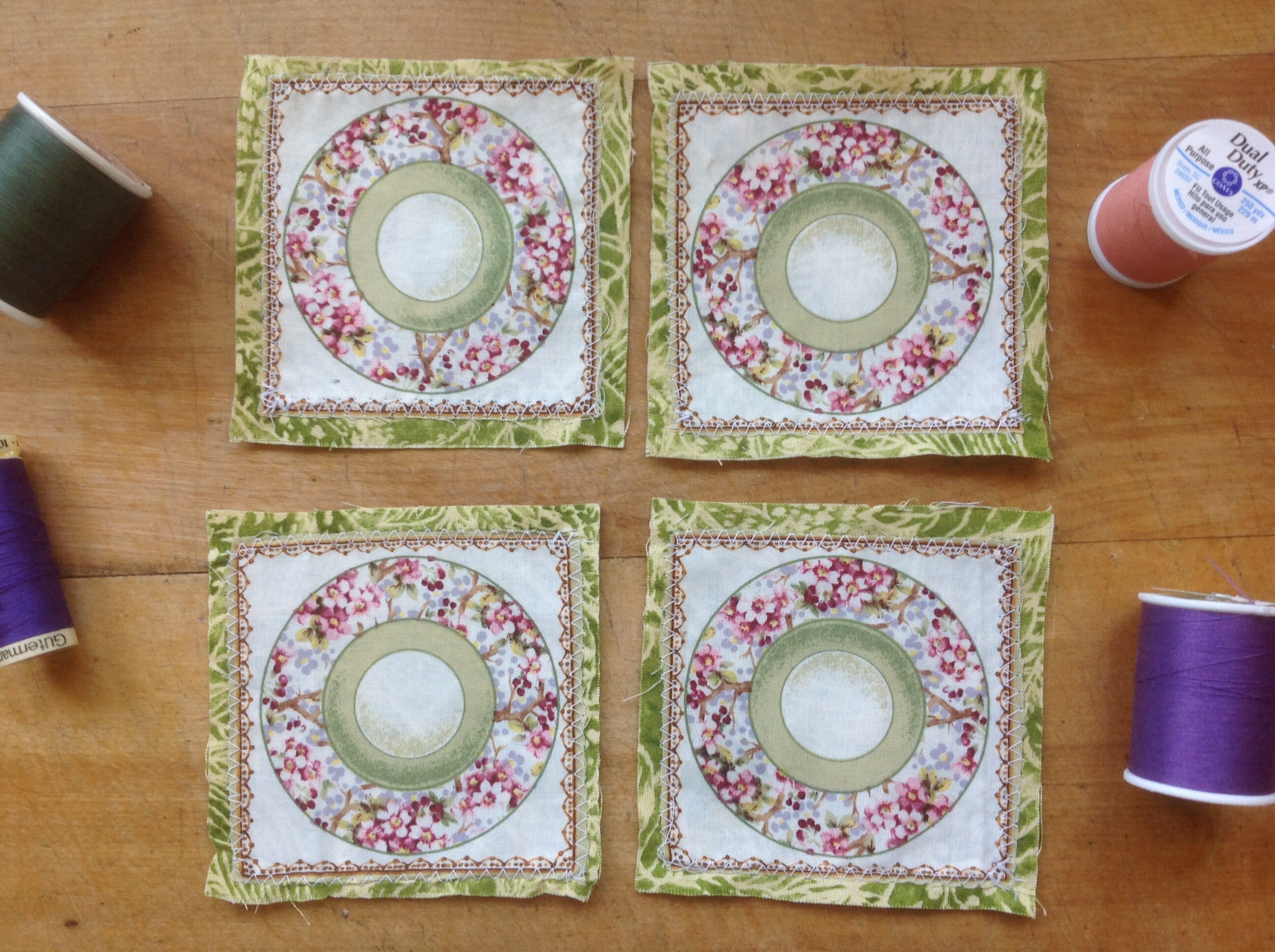 4 Victorian Dish Plates Sew-on Set for DIY Projects - Etsy
