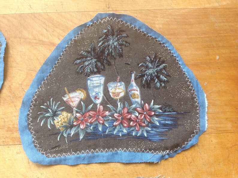 4 Hawaiian Island Beach Vacation Theme Patches for Sew-on Projects ...