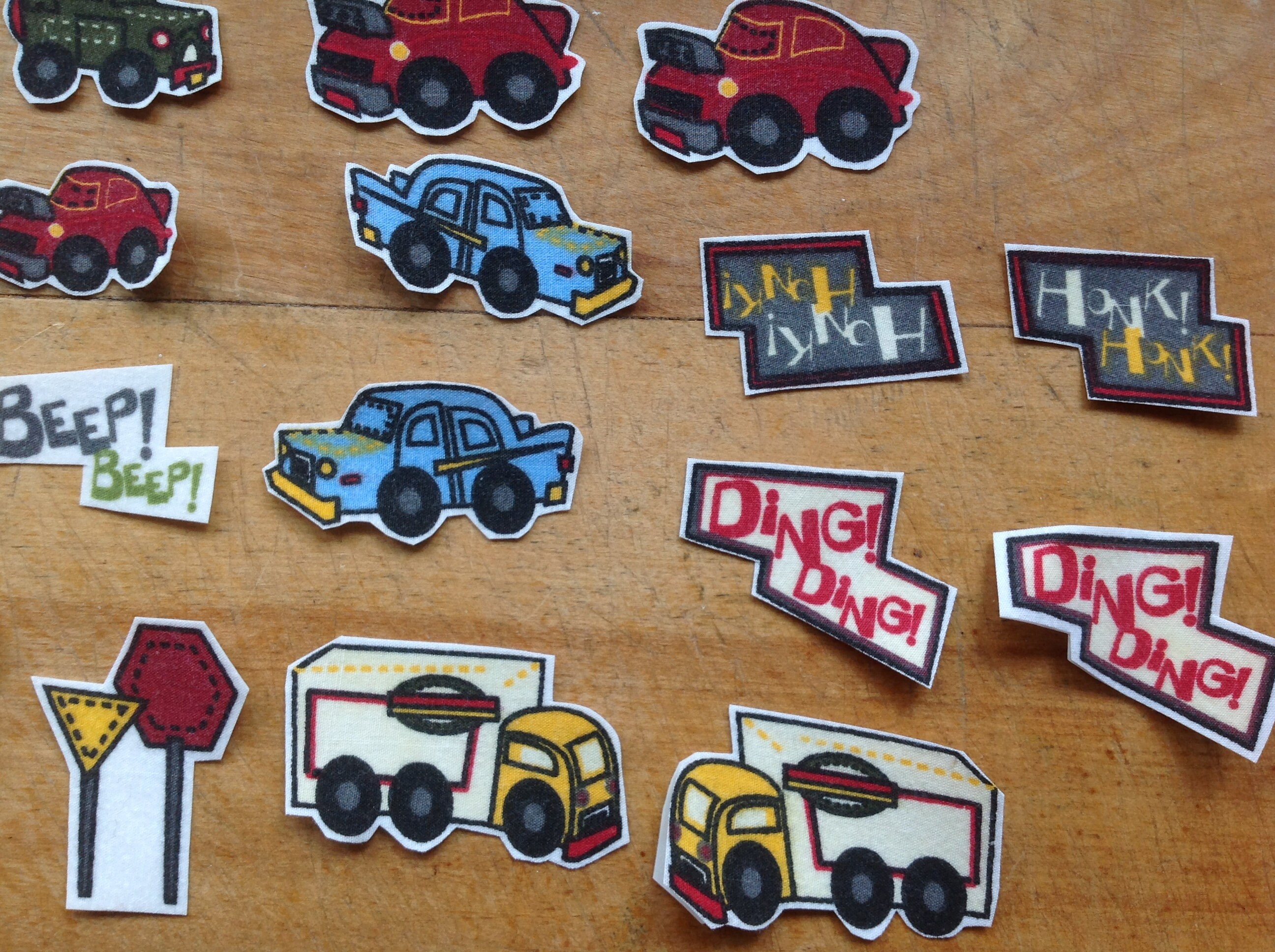 22 Piece of Little Car Bus and Truck Theme Iron-on Cotton - Etsy