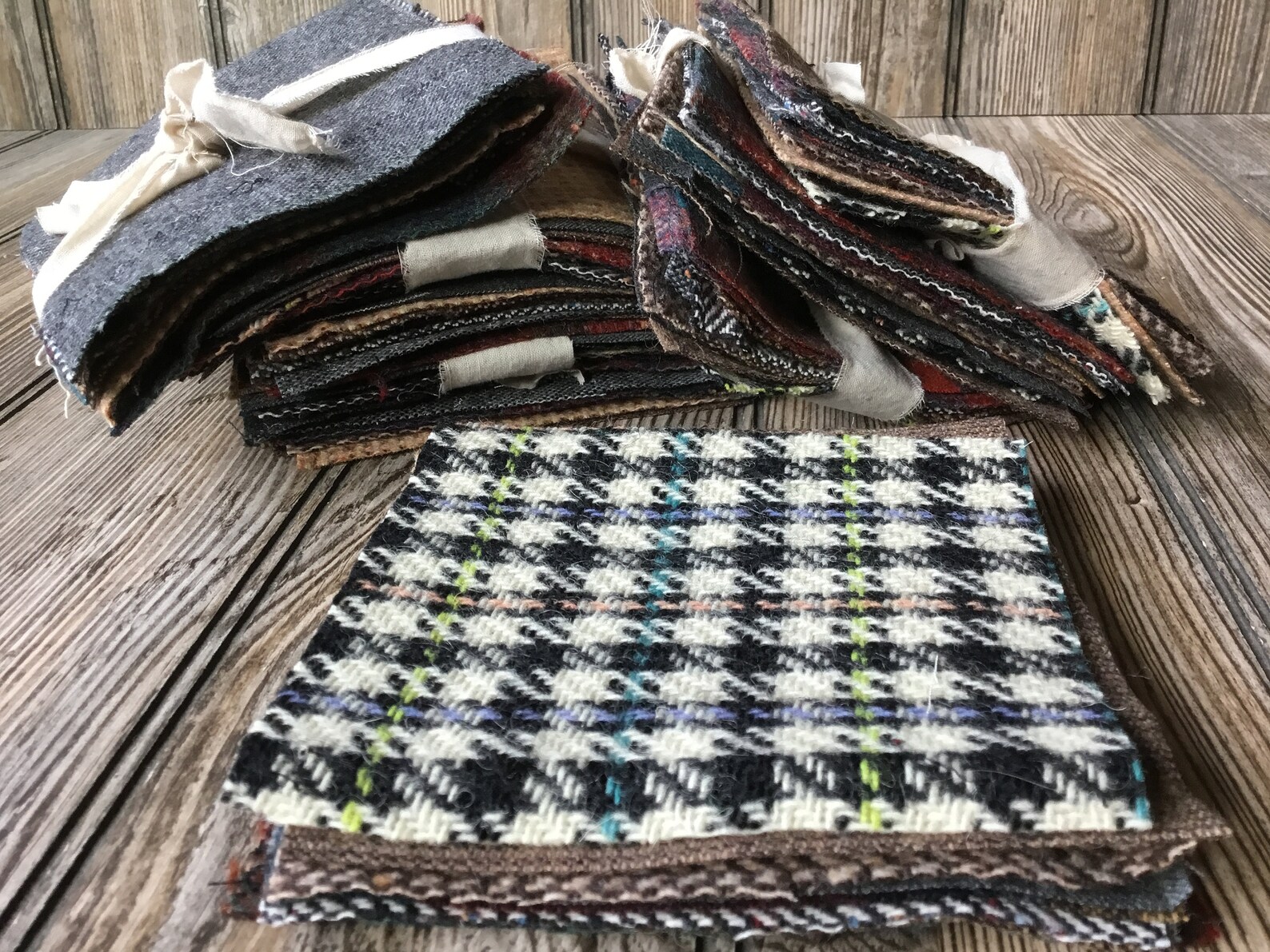 10 of 5 Square Vintage Wool Fabric Pieces for Craft - Etsy