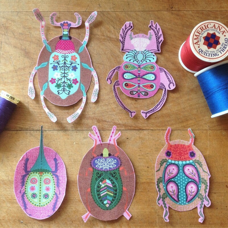 Brown Beetle Fabric - Etsy UK