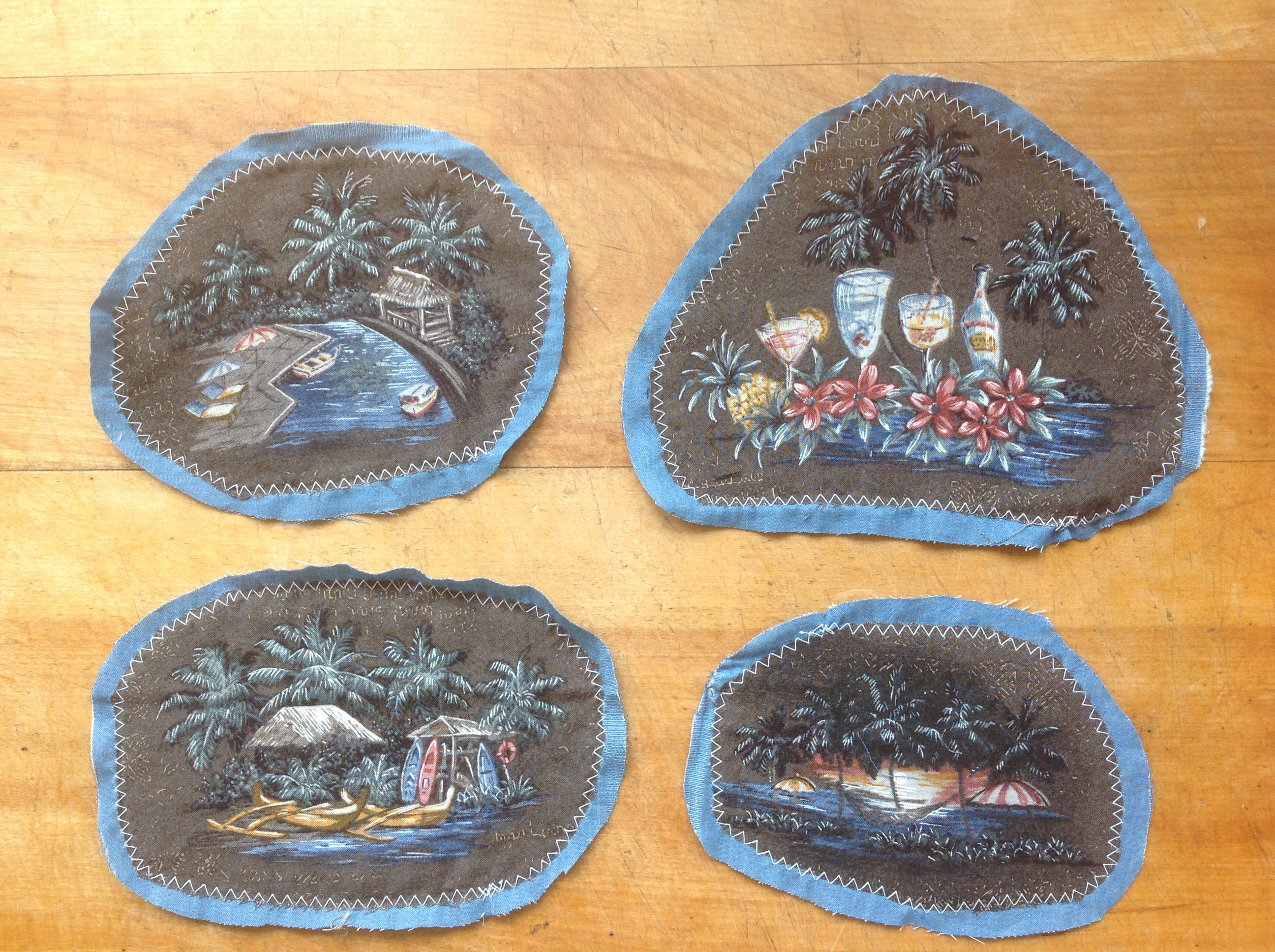 4 Hawaiian Island Beach Vacation Theme Patches for Sew-on - Etsy