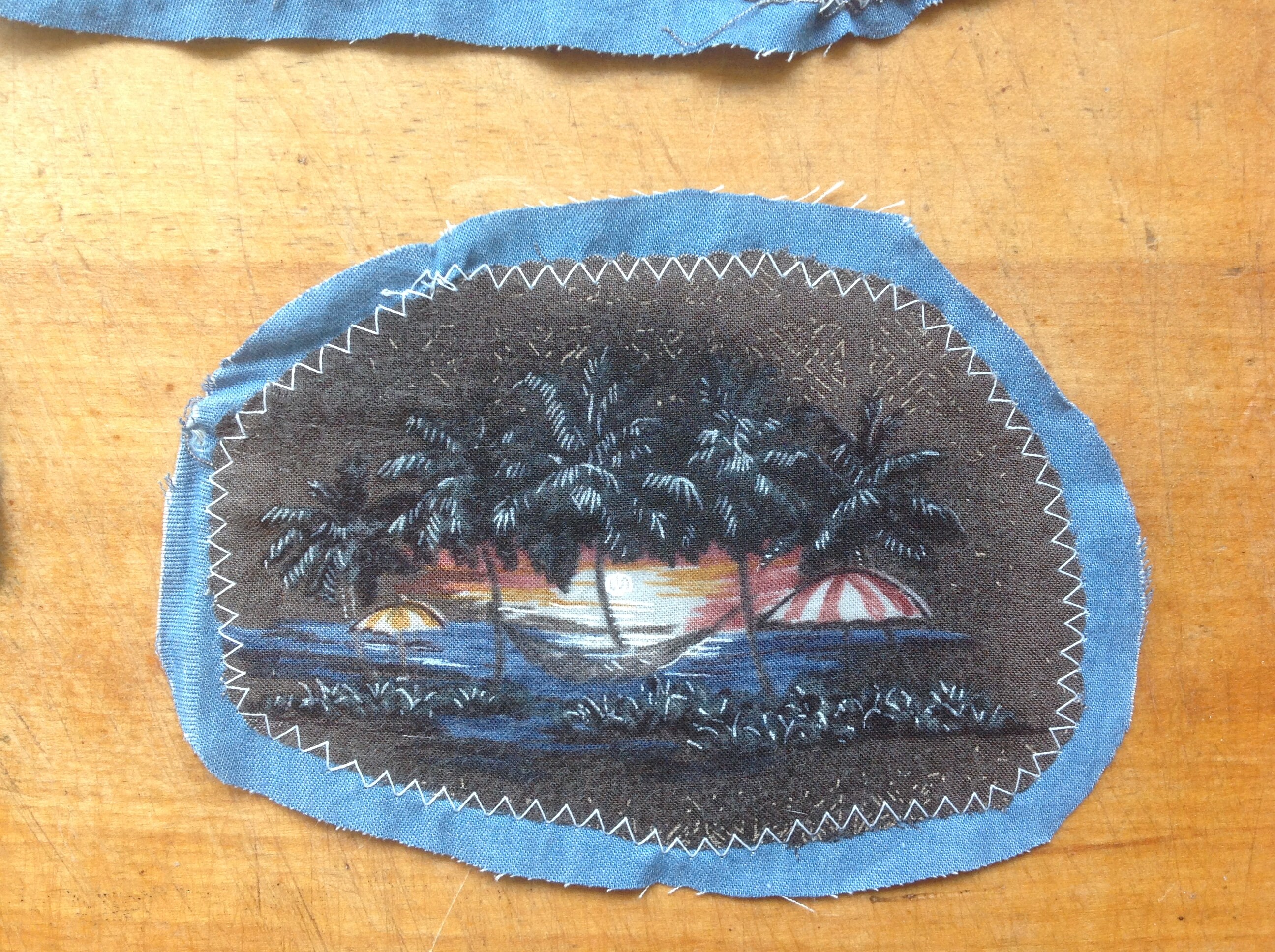 4 Hawaiian Island Beach Vacation Theme Patches for Sew-on Projects ...