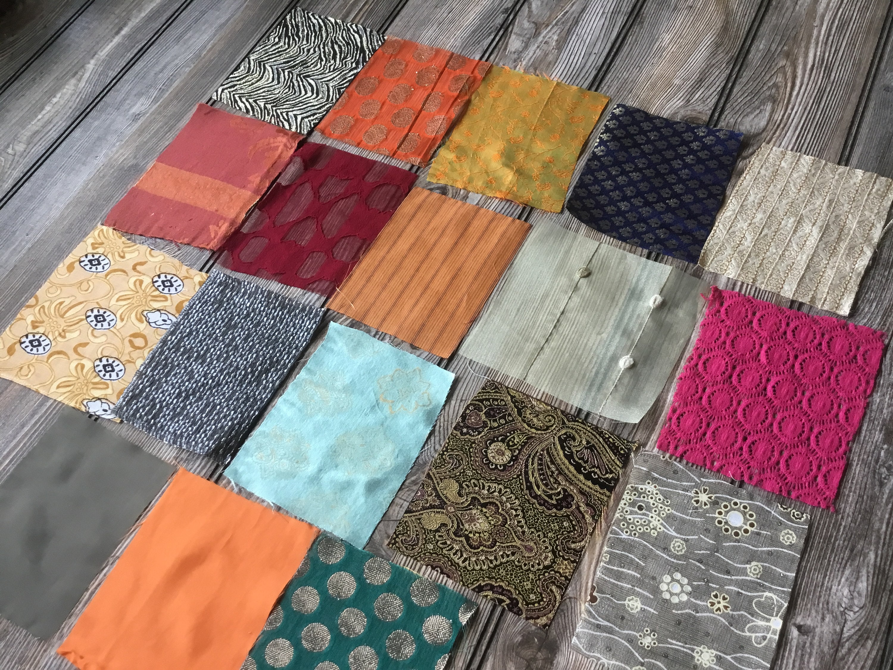 Sari Remnants Boho Bundle Saree Fabric Scraps Craft | Etsy