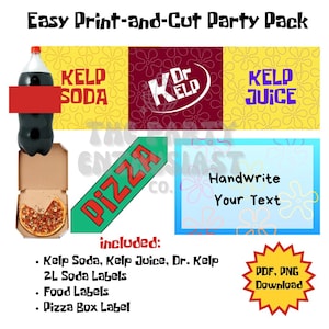 Under the Sea Printable Template Kelp Deluxe Party Pack - Etsy