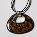 Silpada 925 Sterling Silver Bronzite Pendant Leather Necklace Brown 2 ...