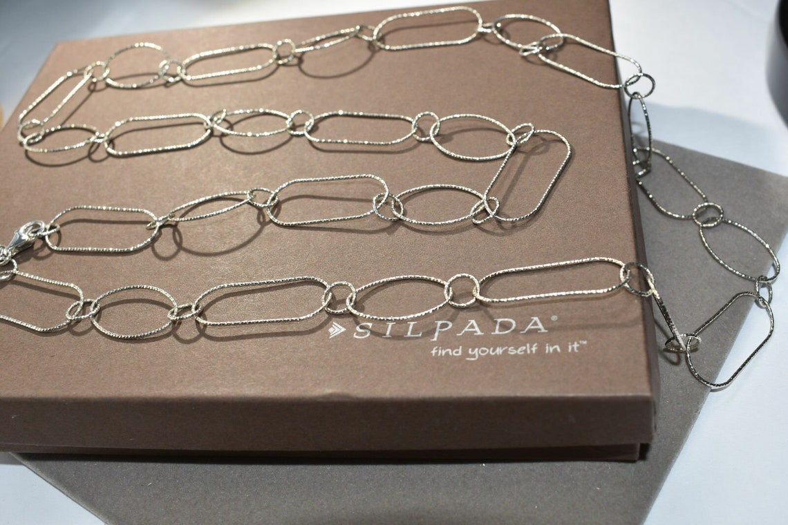 Silpada Sterling Silver Lasting Impression Sparkly Chain Link | Etsy