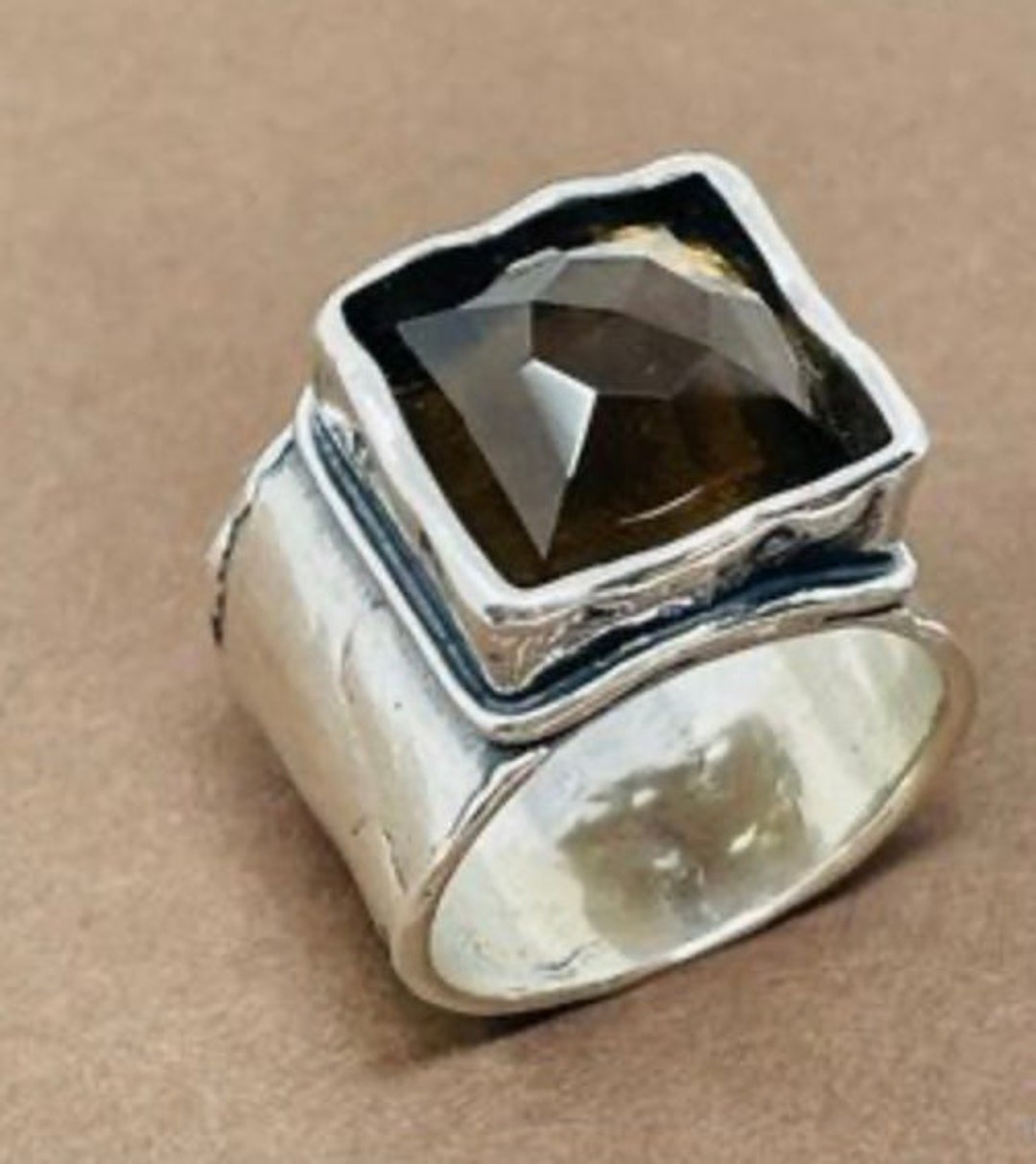 Silpada 925 Sterling Silver Smoky Quartz Wide Band Ring Size 7 - Etsy