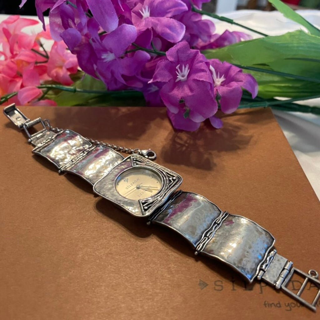 Silpada 925 Sterling Silver Watch Square Panel Hinged Safety - Etsy