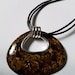 Silpada 925 Sterling Silver Bronzite Pendant Leather Necklace Brown 2 ...