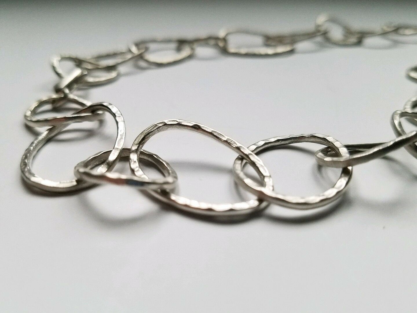 Silpada Sterling Silver Matte Chain Oval Link 24" Long Necklace Retired ...