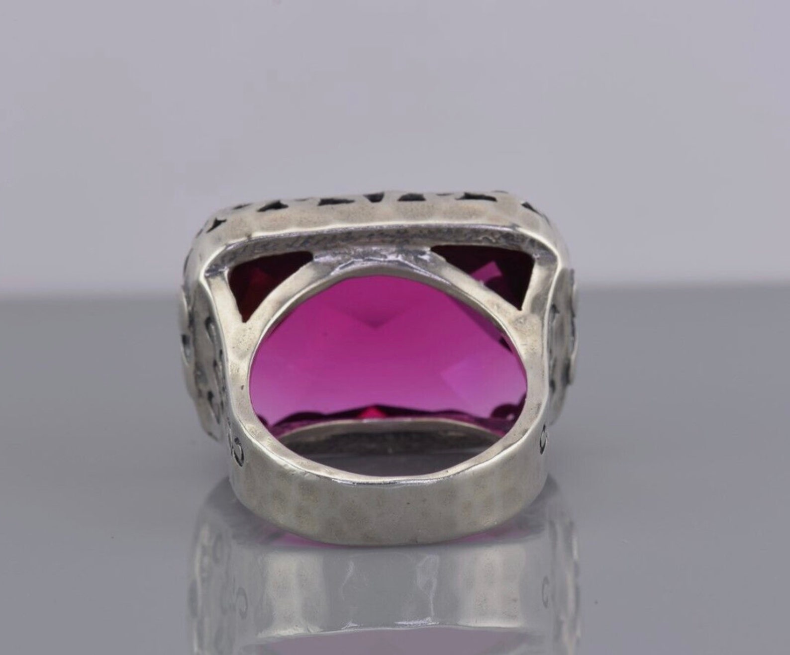 Silpada Sterling Silver Pink Berry Licious R2306 Flower Band Ring Size ...
