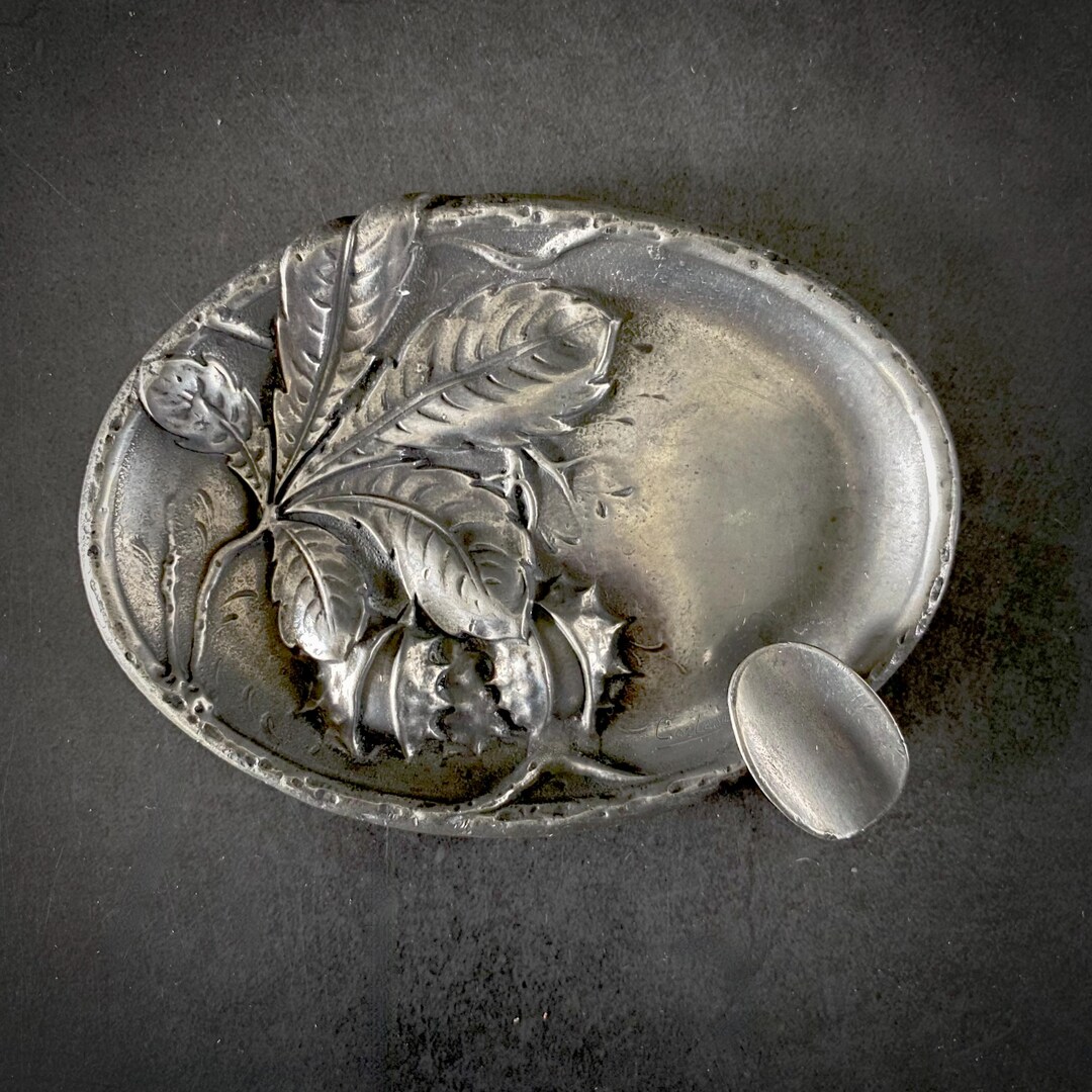 Vintage French Ashtray - 1930s Art Nouveau Pewter Ashtray - Etsy UK