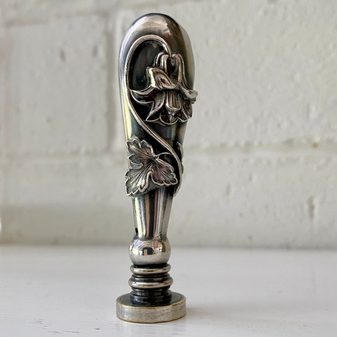 Victorian Antique Wax Seal Stamp - Letters A R - Silver Art Nouveau ...