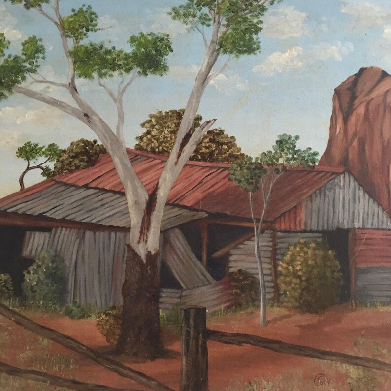 Australian Outback Scene Vintage Painting by Cook Original - Etsy Australia