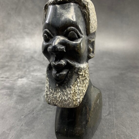 Art Objects Vintage African Shona Stone Bust African Art Statue of a ...
