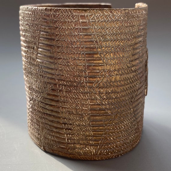 Dogon Bronze Arm Cuff - African Arm Ornament - Mali o… - Gem