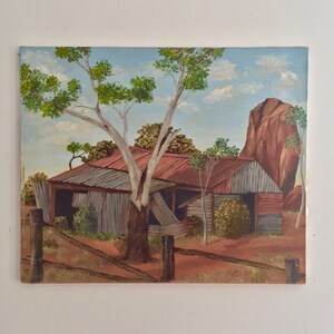 Australian Outback Scene Vintage Painting by Cook Original - Etsy