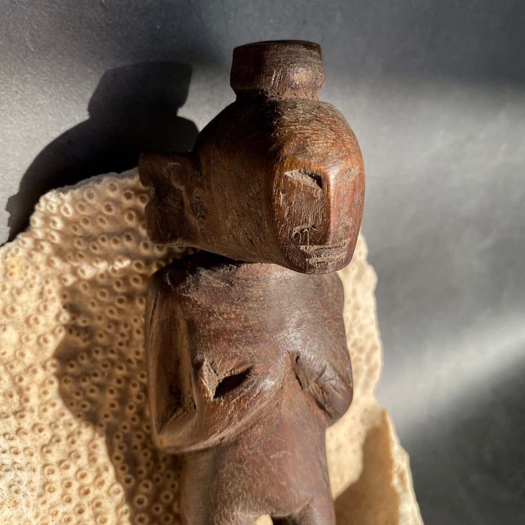 Indonesian Wooden Fertility Sculpture - Female Figure Timor - Probably ...