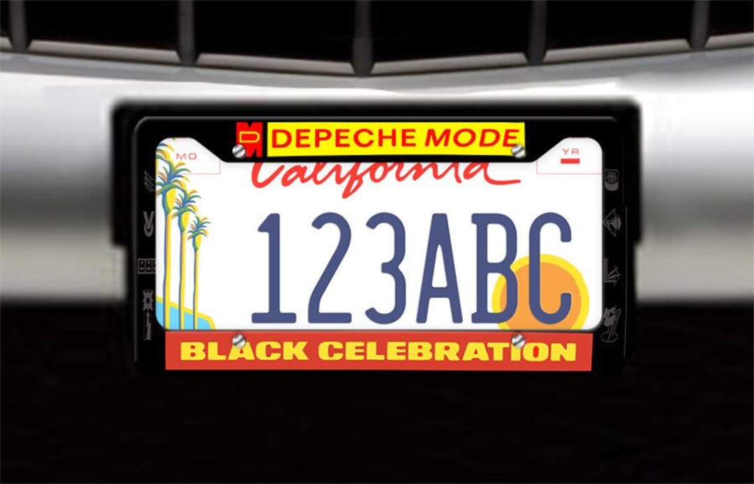 Depeche Mode Black Celebration License Plate Frame Synthpop Erasure Pet ...