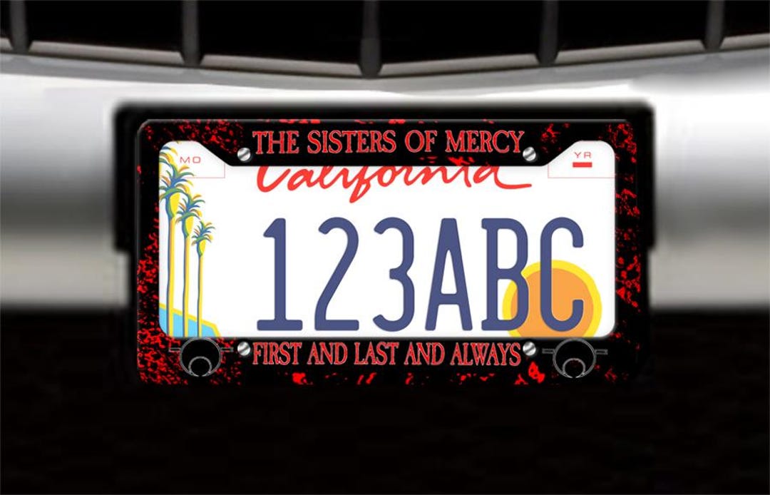 Sisters of Mercy License Plate Frame Deathrock Goth Joy Division the ...