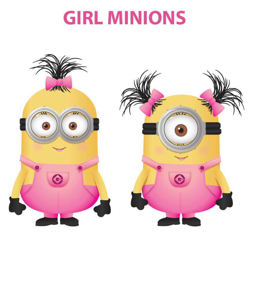 Minion Girl Minion SVG Eps Dxf Png Minions vector Minion Girl Minion SVG Eps Dxf Png Minions vector