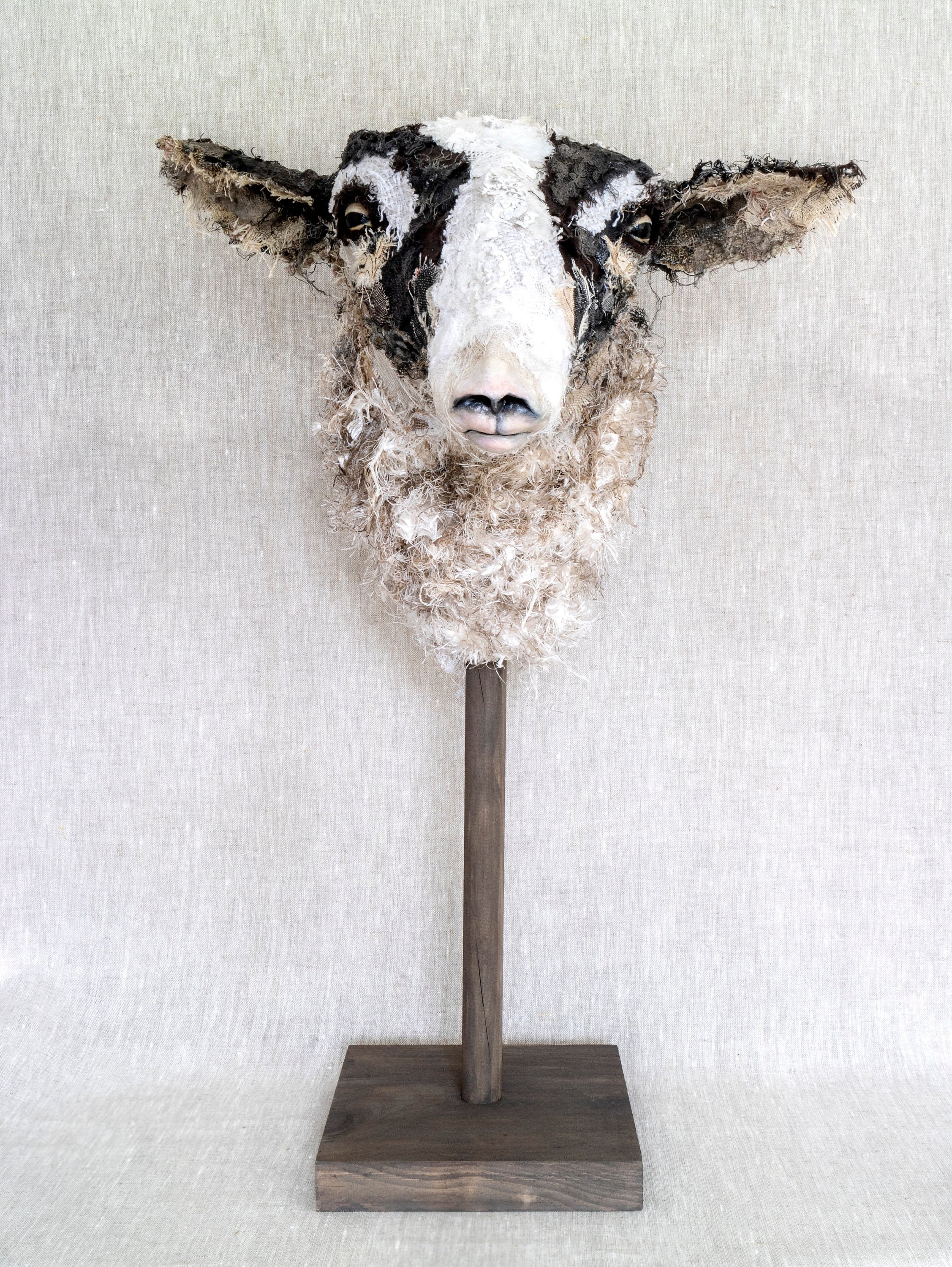 Walter - Textile Sheep Animal Sculpture, Vintage Textiles, Fibre Art - Etsy