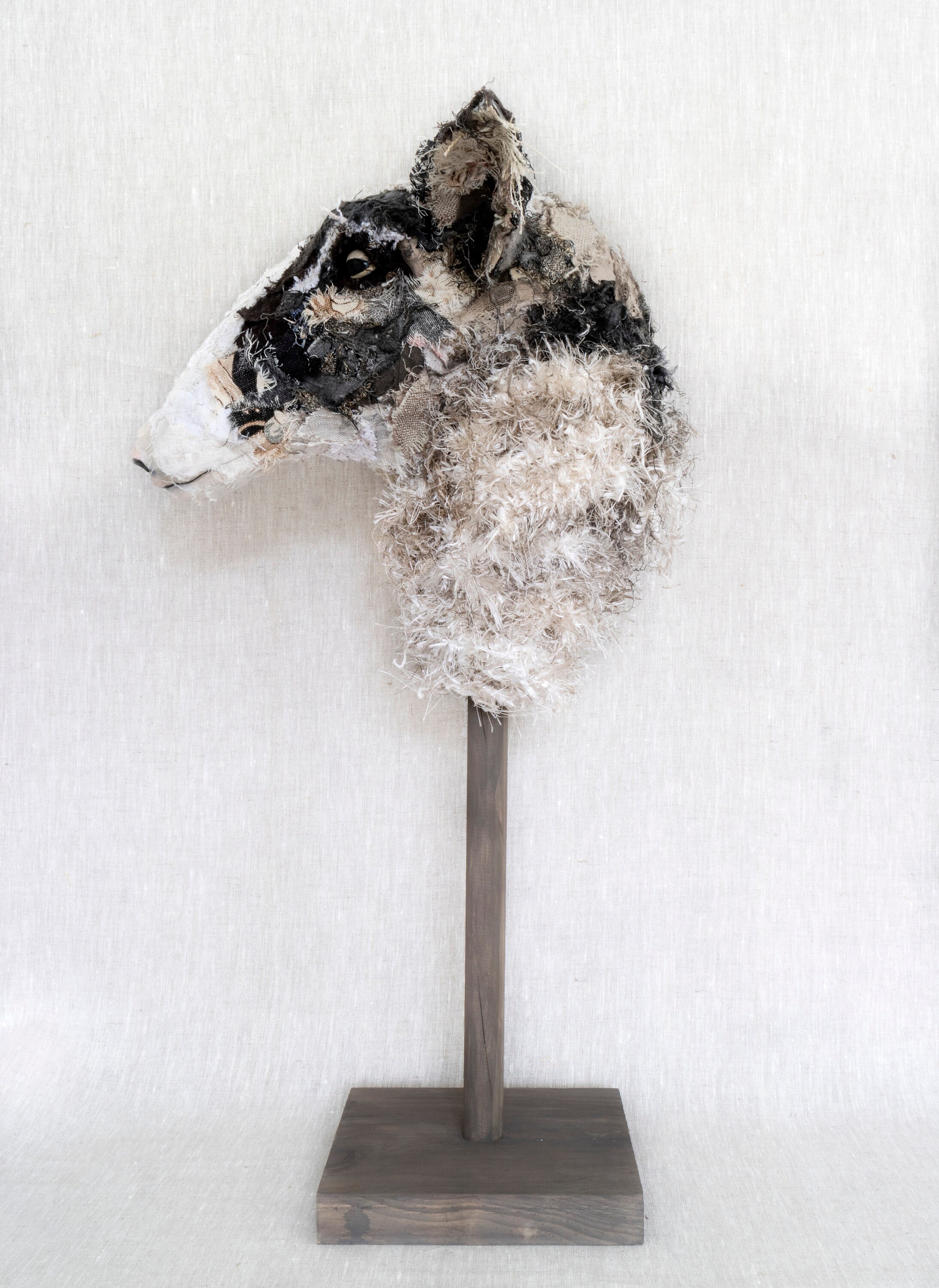 Walter - Textile Sheep Animal Sculpture, Vintage Textiles, Fibre Art - Etsy