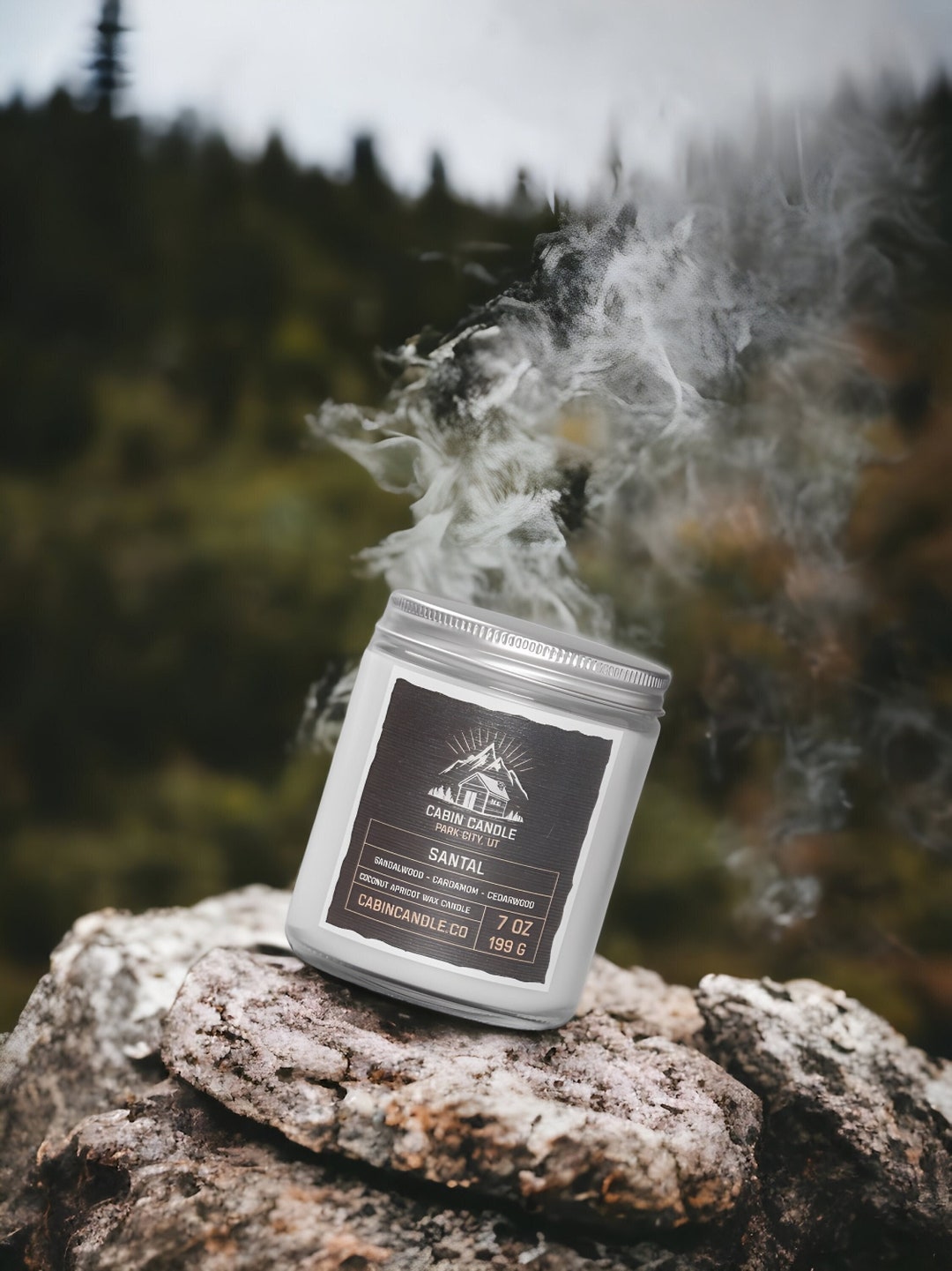 Luxury Santal Scented Candle - 7oz Hand-poured Coconut Wax Candle With ...