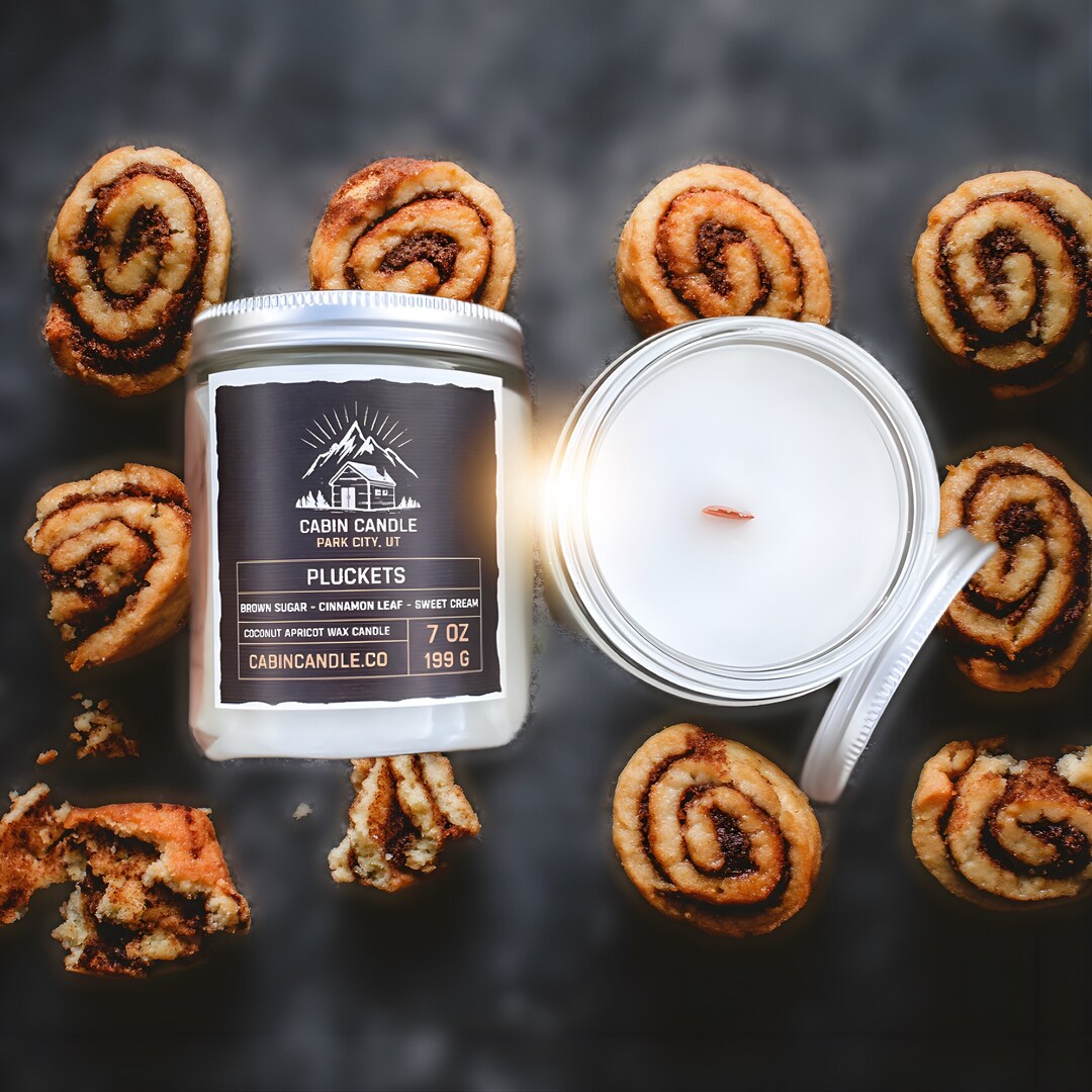 Pluckets Candle in 7 OZ Glass Container Luxurious Cinnamon - Etsy