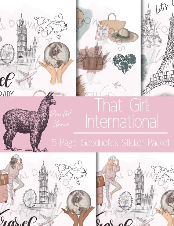 That Girl Goodnotes Stickers 5 Pages 30 Stickers Digital | Etsy