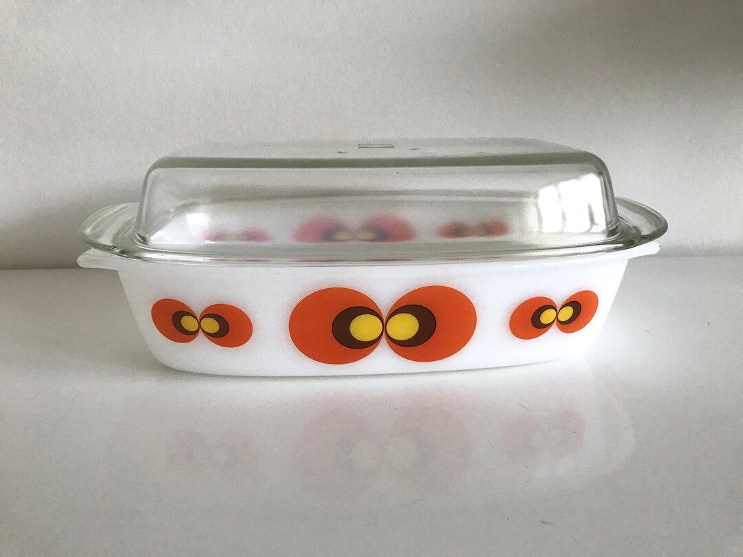 Vintage Schott Mainz Jena Glass Casserole Ovendish Peacock Eye - Etsy