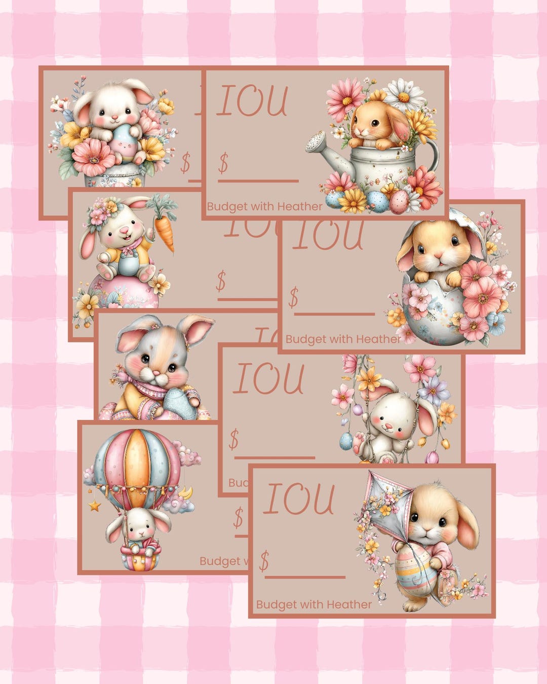 Bunny IOU Slips, Savings Challenge Printable (PDF Digital Download) - Etsy